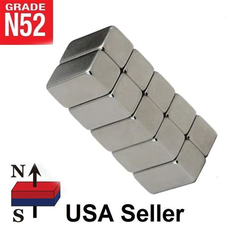 51025 Pcs 20x10x10mm N52 Super Strong Block Magnets Rare Earth Neodymium