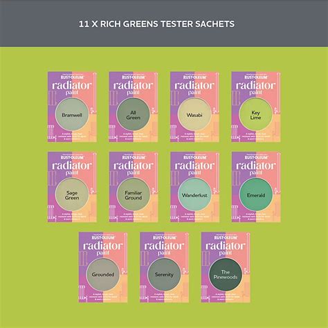 Rust Oleum Green Satin Radiator Paint Tester Samples 10ml Diy At Bandq