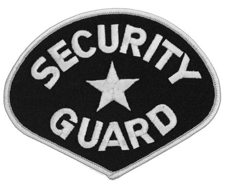 Security Guard Shoulder Patch White On Black Uniform Warehouse Canada