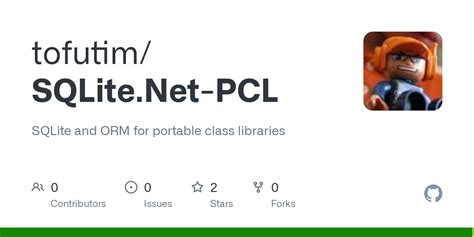 Github Tofutimsqlitenet Pcl Sqlite And Orm For Portable Class