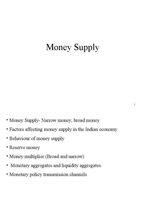 Money Supply1 Pdf Money Money Supply