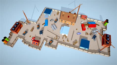 tdm map 6 fps game environment low poly buy royalty free 3d model