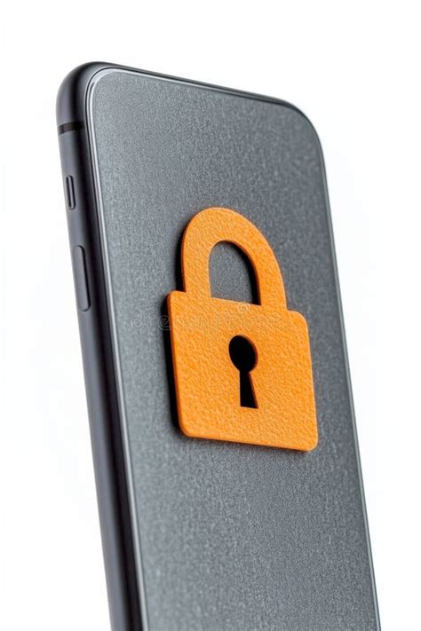 Modern Smartphone 3d Padlock Symbolizing Mobile Security Encrypted Communication Advanced