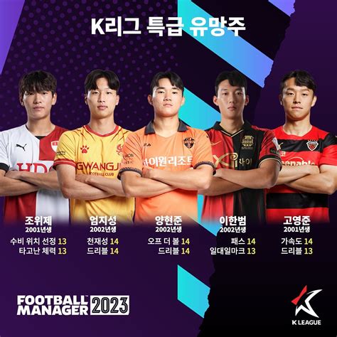 Football Manager K리그 특급 유망주를 소개합니다🐥 233 업데이트 이후 한국 축구의 미래로 평가 받은