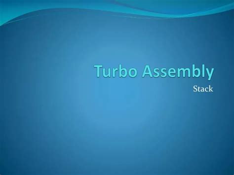 Ppt Turbo Assembly Powerpoint Presentation Free Download Id 2089935
