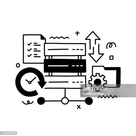 Data Center Related Conceptual Vector Illustration Database Server