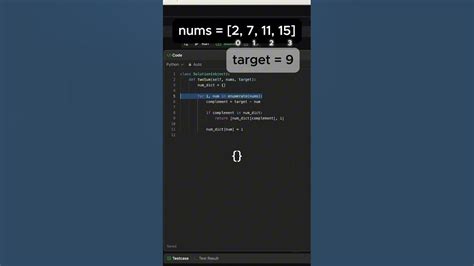 Leetcode 1 Two Sum Shorts Coding Python Youtube