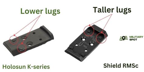 Shield Rmsc Vs Holosun K Series Footprint Military Spot Shield Rmsc Vs Holosun K Series Footprint Military Spot