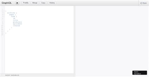 Graphiql Example Codesandbox