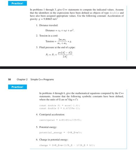 Solved Practice In Problems Through Give C Statements Chegg