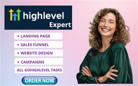 Responsive Landing Page With GoHighLevel GHL Automation And Account Expert Upwork