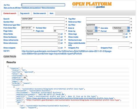 Tinkering With The Guardian Platform API Tag Signals OUseful Info The Blog