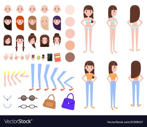 Abstract Character Constructor Royalty Free Vector Image