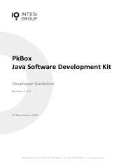 PkBox Client Java Developer Guideline C Pdf PkBox Java Software Development Kit Developer