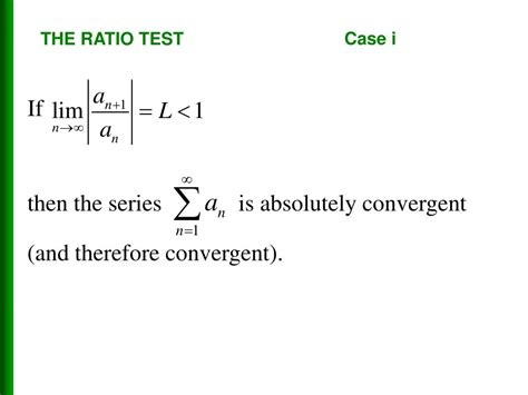 Ppt 11 6 Absolute Convergence And The Ratio And Root Tests Powerpoint Presentation Id 6530459