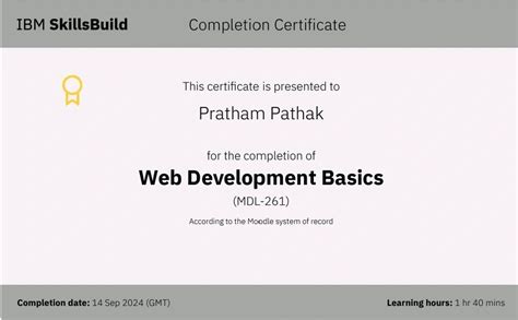 Pratham Pathak On Linkedin Webdevelopment Ibmskillsbuild Learningjourney Codingskills