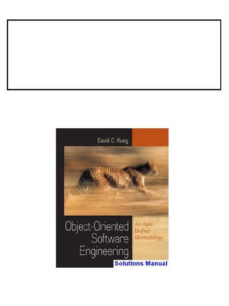 Object Oriented Software Engineering An Agile Unified Methodology 1st Edition Kung Solutions