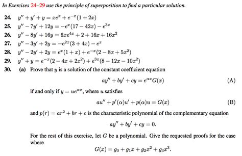 Solved In Exercises Use The Principle Of Superposition Chegg Com