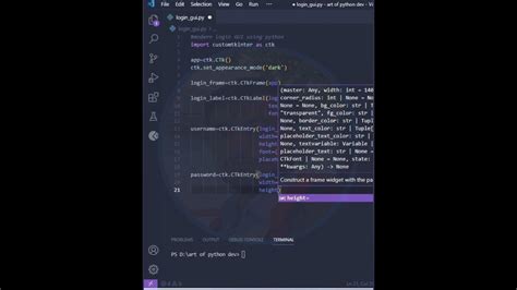 Futuristic Login Gui In Python Using Customtkinter Youtube