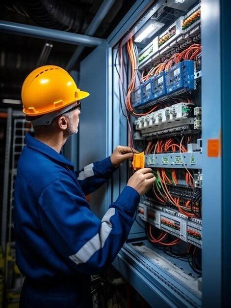 Premium Ai Image Electrician Engineer Work Tester Measuring Voltage And Current Of Power