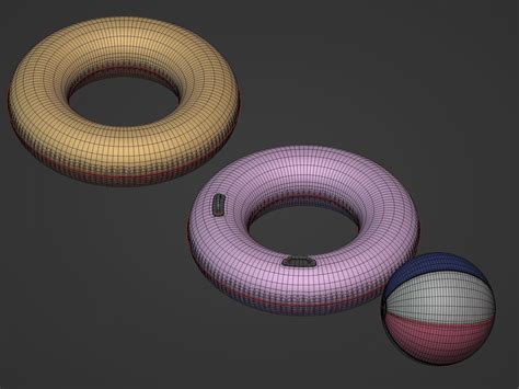 3d Model Inflatable Pool Toys Vr Ar Low Poly Cgtrader