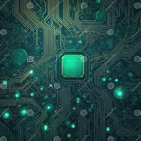 A Computer Circuit Board With A Cpu Chip On It Computer Graphics Texture Of Electronic Circuit