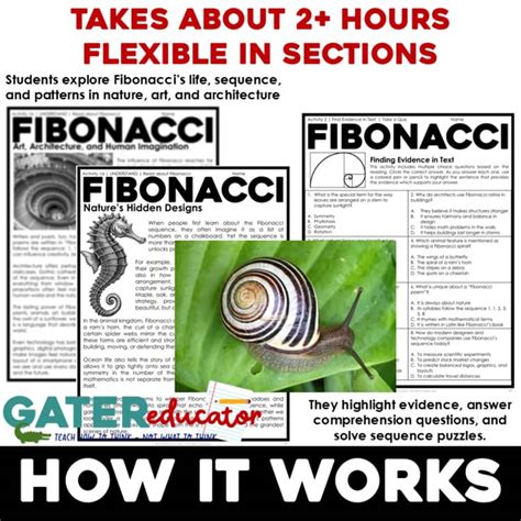 Fibonacci Sequence Activities Math And Reading Pbl Art Poetry Puzzles