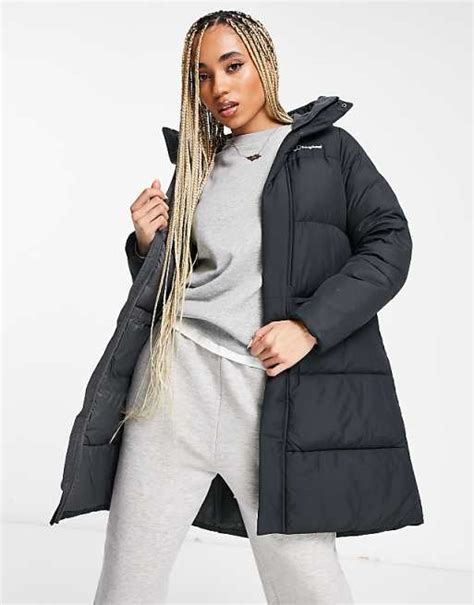 Berghaus Combust Reflect Long Water Resistant Insulated Jacket In Black