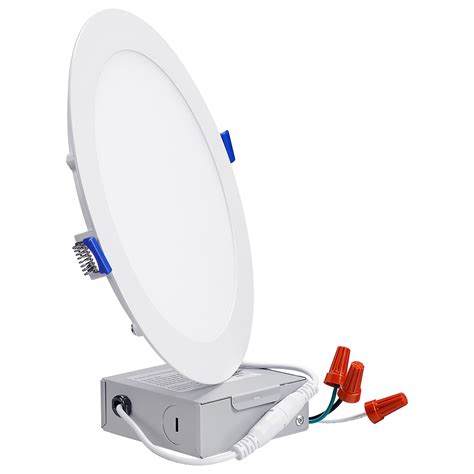 18w 8 Inch Ultra Thin Recessed Ceiling Light With J Box 5000k Daylight