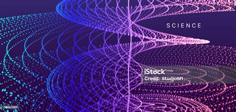 나선형 동적 파티클이 있는 배열입니다 추상 그리드 디자인입니다 과학 또는 기술에 대한 3d 벡터 그림 3차원 형태에 대한 스톡 벡터 아트 및 기타 이미지 Istock