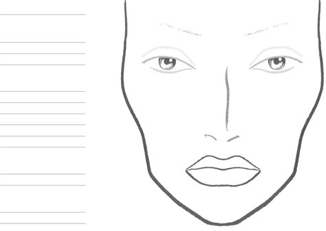 Face Chart Template Best Templates Resources