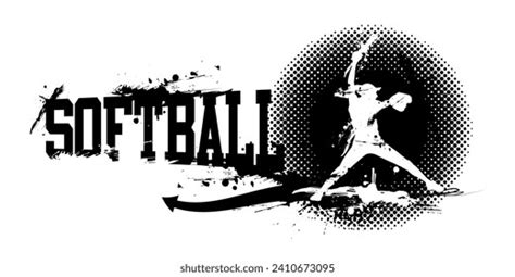 Vector Illustration Softball Banner Stock Vector Royalty Free