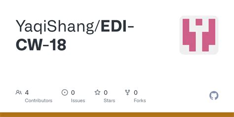 GitHub YaqiShang EDI CW 18