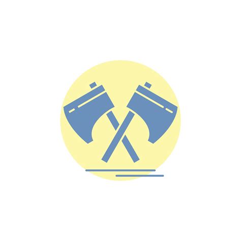 Axe Hatchet Tool Cutter Viking Glyph Icon 13006291 Vector Art At
