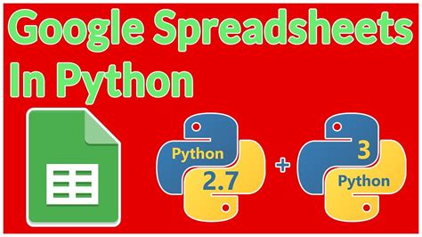 Python With Google Spreadsheets API Tutorial YouTube