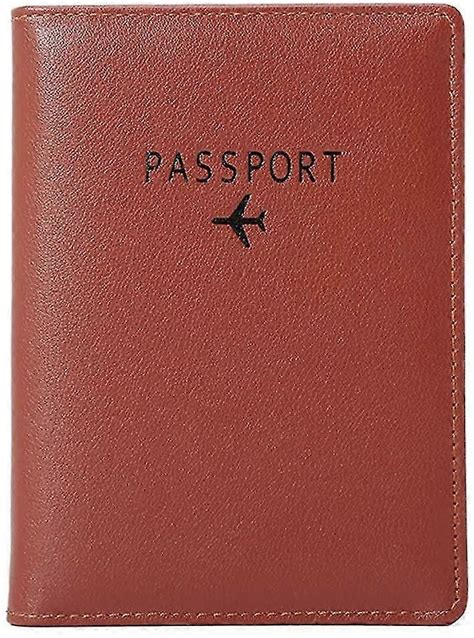 Passport Cover Leather Rfid Protection Travel Case Passport Cover