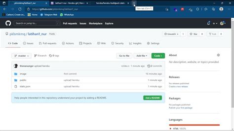 cara mengupload html ke heroku youtube