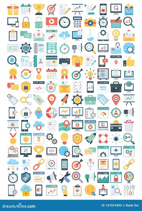 Web Design And Development Isolated Vector Icons Set That Can Be Easily Modified Or Edit
