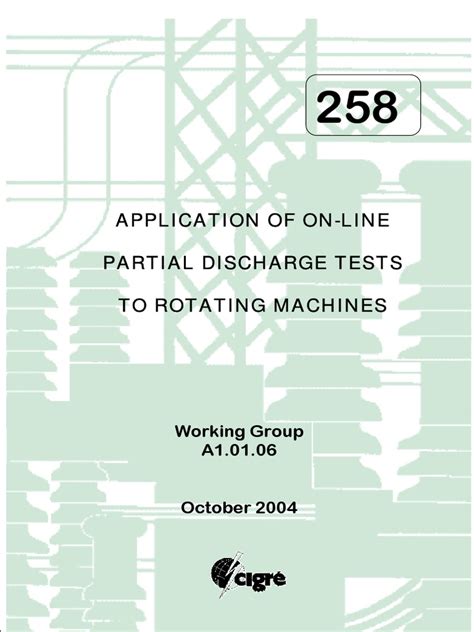 258 application of on line partial discharge tests to rotating machines