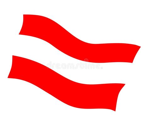 Austrian Flag Waving On A White Background Stock Vector Illustration Of Stripes Template