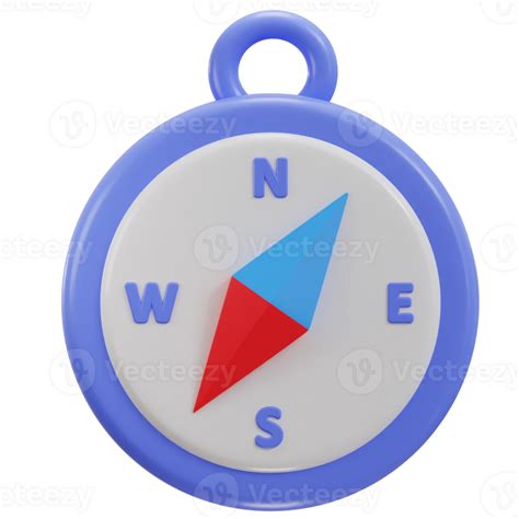 3d Compass Navigation Icon 28149280 Png