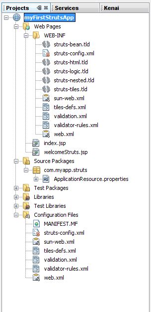 First Struts Application Using Netbeans Ide