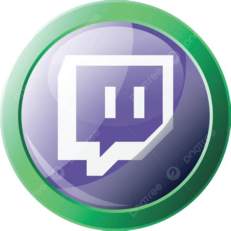 Vector Illustration Of A Purple Twitch Logo With A Bubble And Green