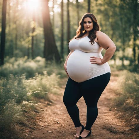 White Brunette Plus Sized Model With A Huge Belly By Warriors1995 On