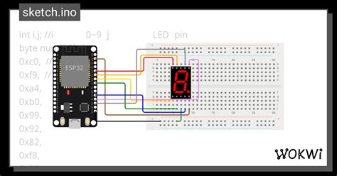 seg up CNT for正數 Wokwi ESP STM Arduino Simulator