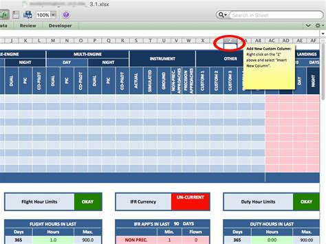 Migrating Pilot Logbook To Excel Bdaod