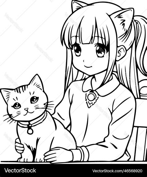Anime Kitten Coloring Pages Pusheen Cat Coloring Page Easy Drawing