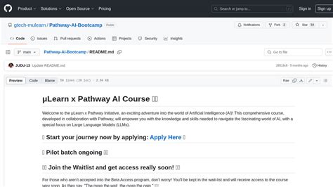 Github Pathway Ai Bootcamp Featuresalternatives Toolerific