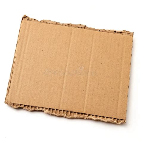 Piece Of Cardboard Isolated On White Background Stock Illustration