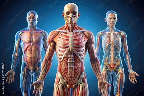 Muscular System And Skeletal Anatomy Revealed In A Human Body With